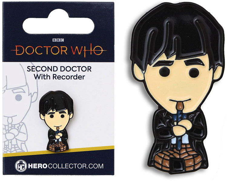 Doctor Who Second Doctor with Recorder Pin Badge – Kawaii Killmonster